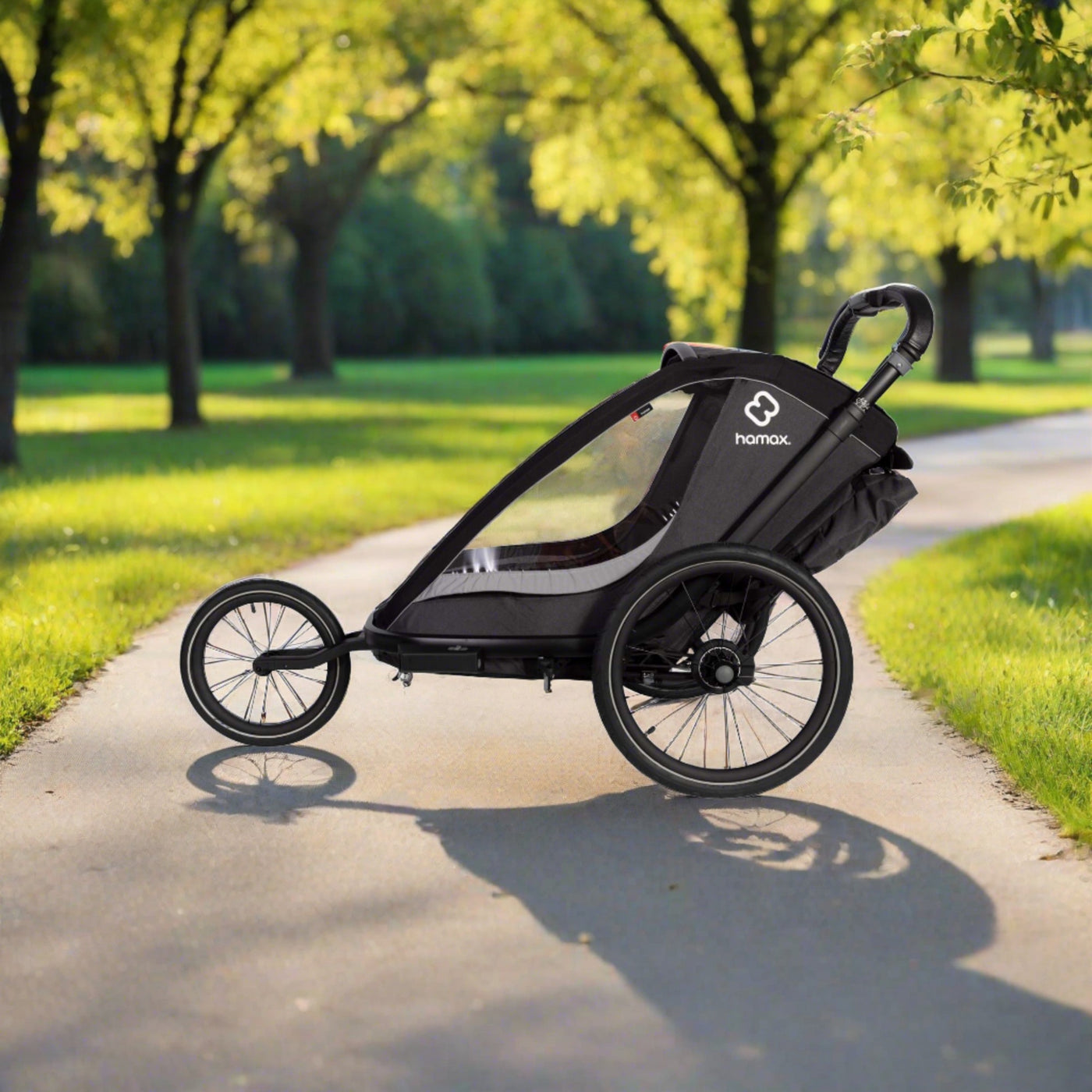 Hamax Cocoon Child Bike Trailer: Comfortable and Secure in Grey & Black — North Sports