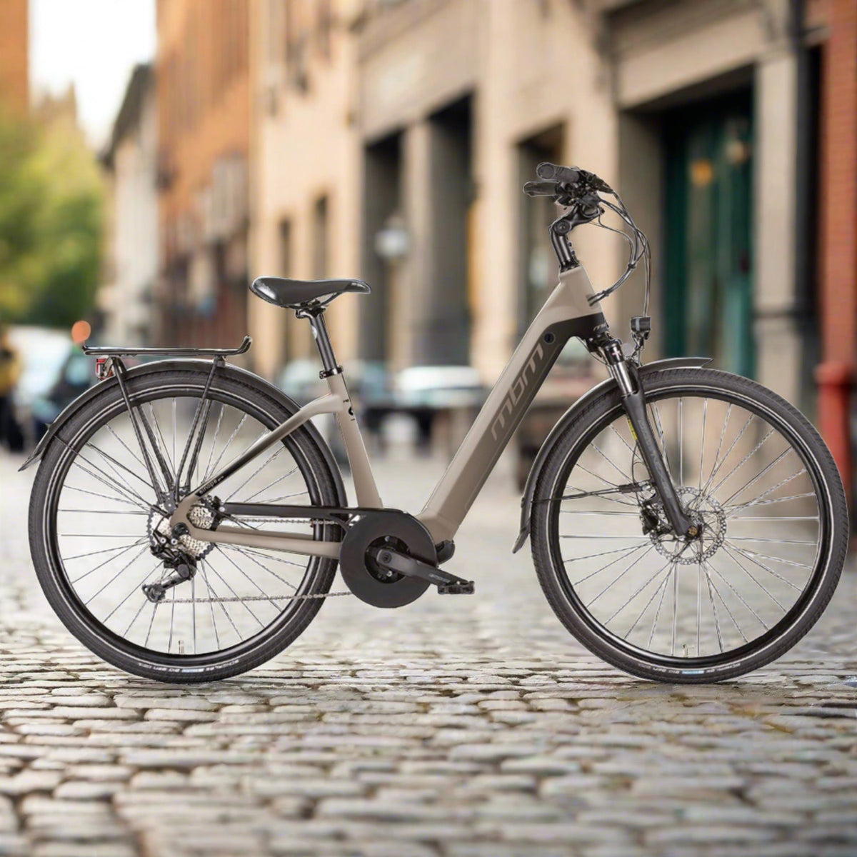 MBM Sinope Pro Step Through Electric Bike, Sand | Premium E-Bike ...