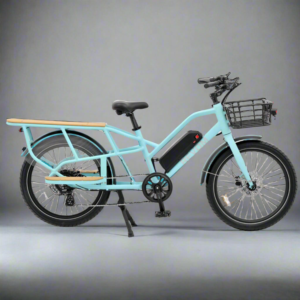 Revom 2.3 Electric Cargo Bike, Blue - Efficient Transport Solution ...